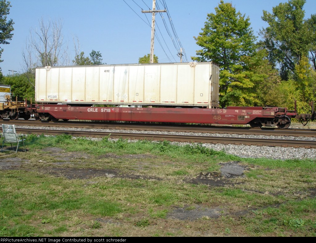 CRLE Double Stackcar 5718 w/SFTZ Trailer 223676 EB